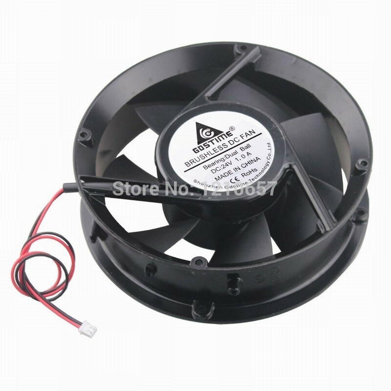 2 piees lot DC 24V 2Pin 17CM 170MM 172x51mm Ball Metal Industrial Ventilation Cooling Cooler Вентилятор