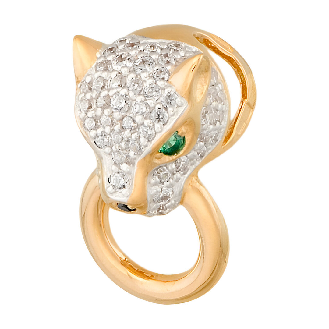 Подвеска, красное золото, 585 проба, фианит