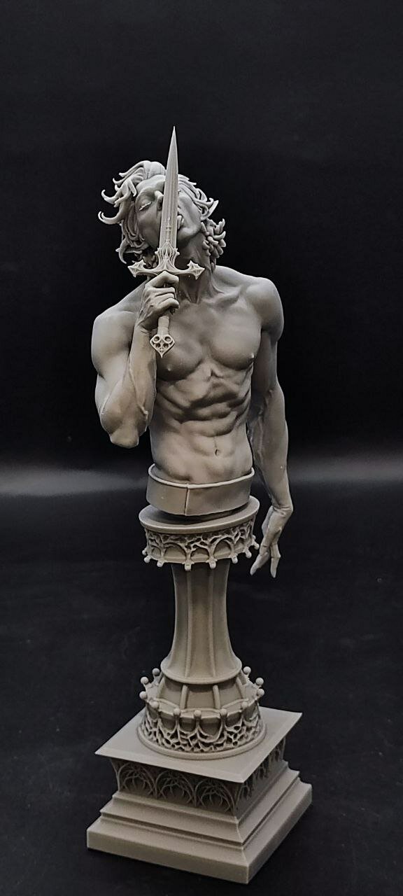 Фигура модель бюст Астарион рубашка (Baldur's Gate 3) 207 мм