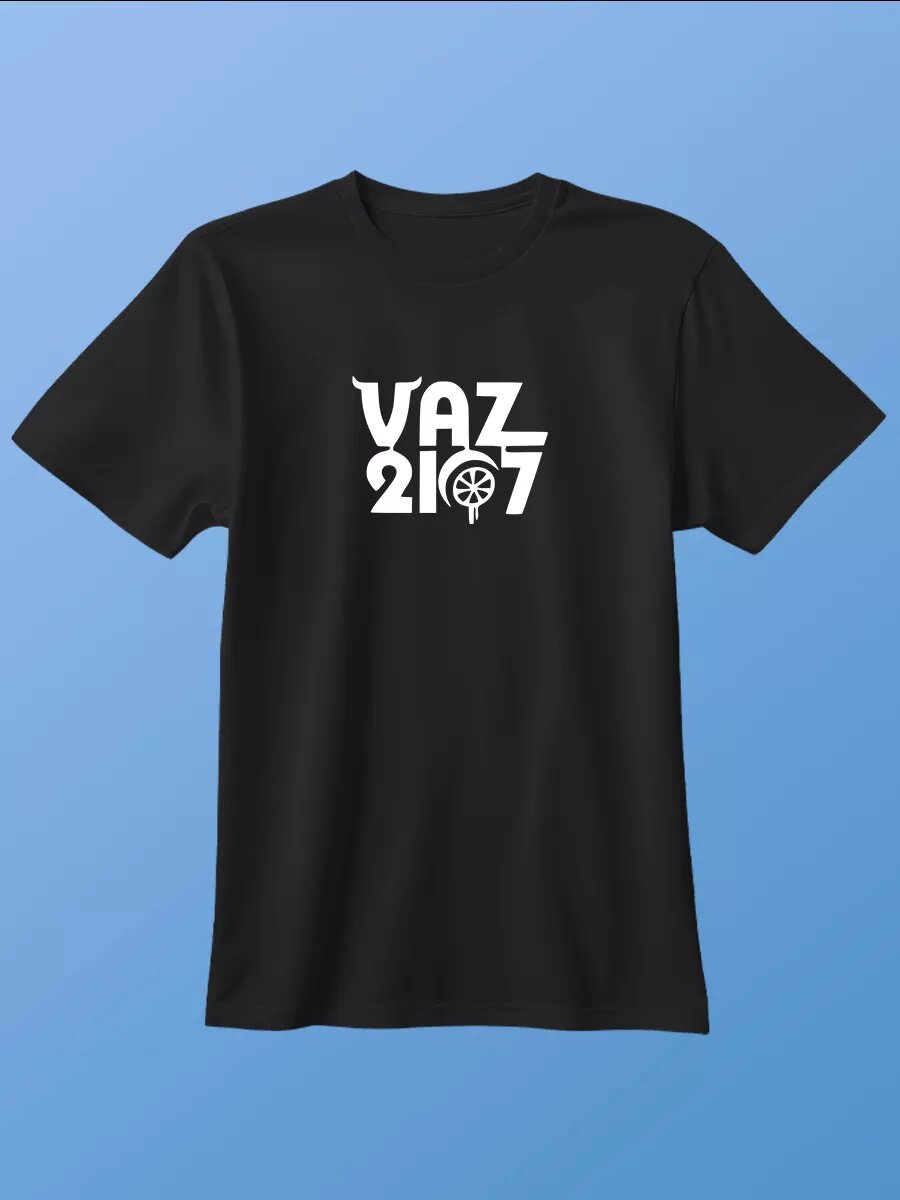 Футболка с надписью ваз vaz 2107