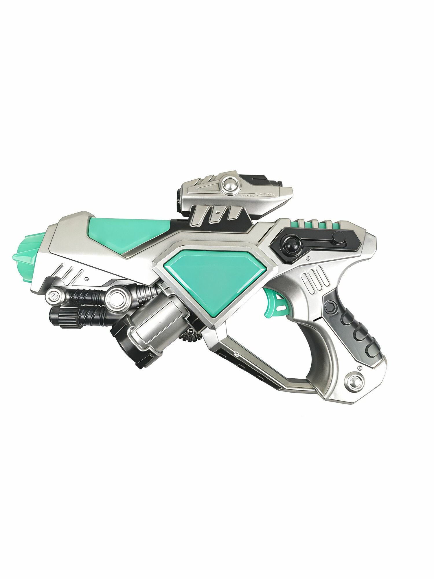 Детский пистолет Mr Boy со звуковыми и световыми эффектами, игрушечное оружие для мальчиков, бластер для сюжетно-ролевых игр, работает от батареек, 28 х 19 см.