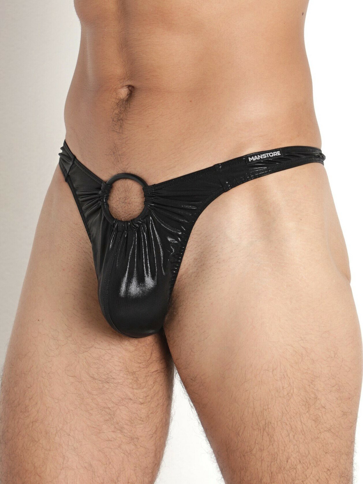Трусы-стринги "M2100 - Circus String Black" / Manstore / Черный / Размер XL