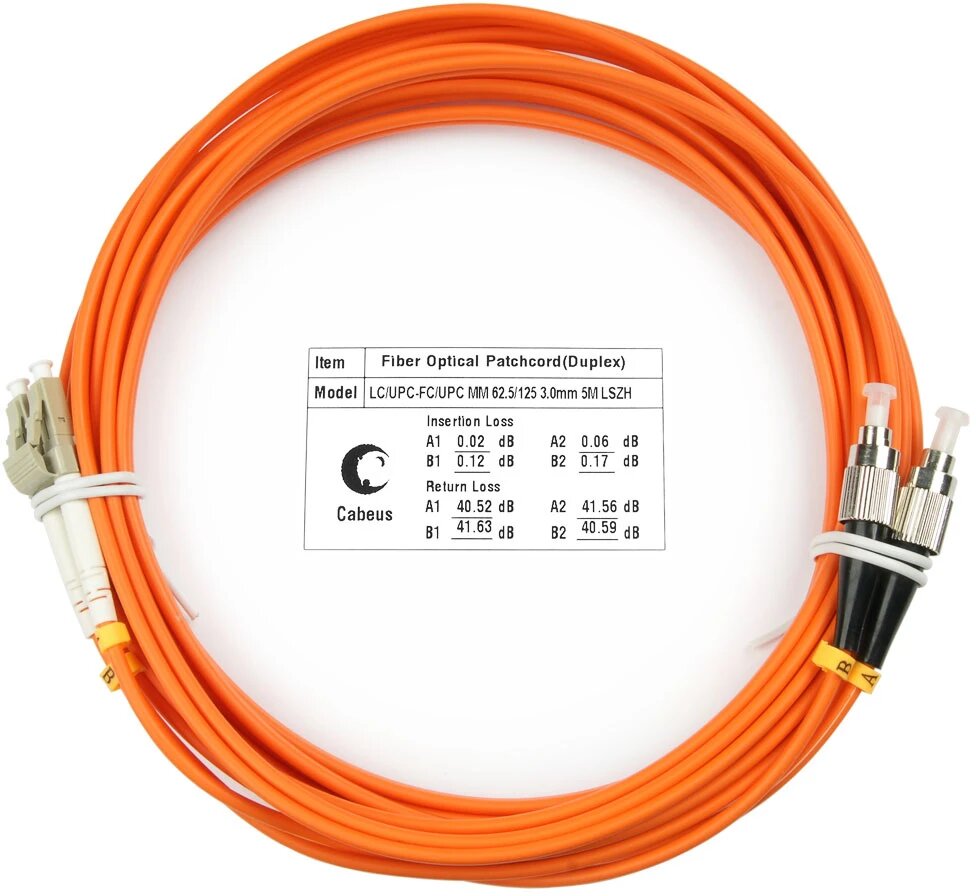 Патч-корд Cabeus 5м (FOP-62-LC-FC-5m)