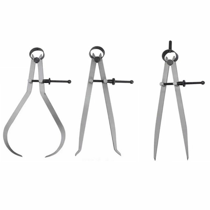 Набор пружинных кронциркулей для внутренних и внешних измерений 8 дюймов, 3 шт, для токарных работ по дереву