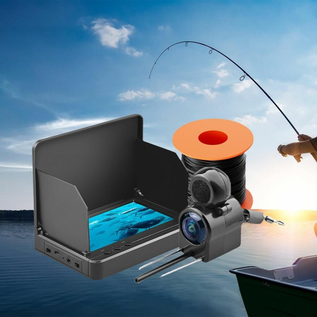 Аксессуары и принадлежности для рыбалки+Подводный эхолот с камерой 4.3" A10, 30 м