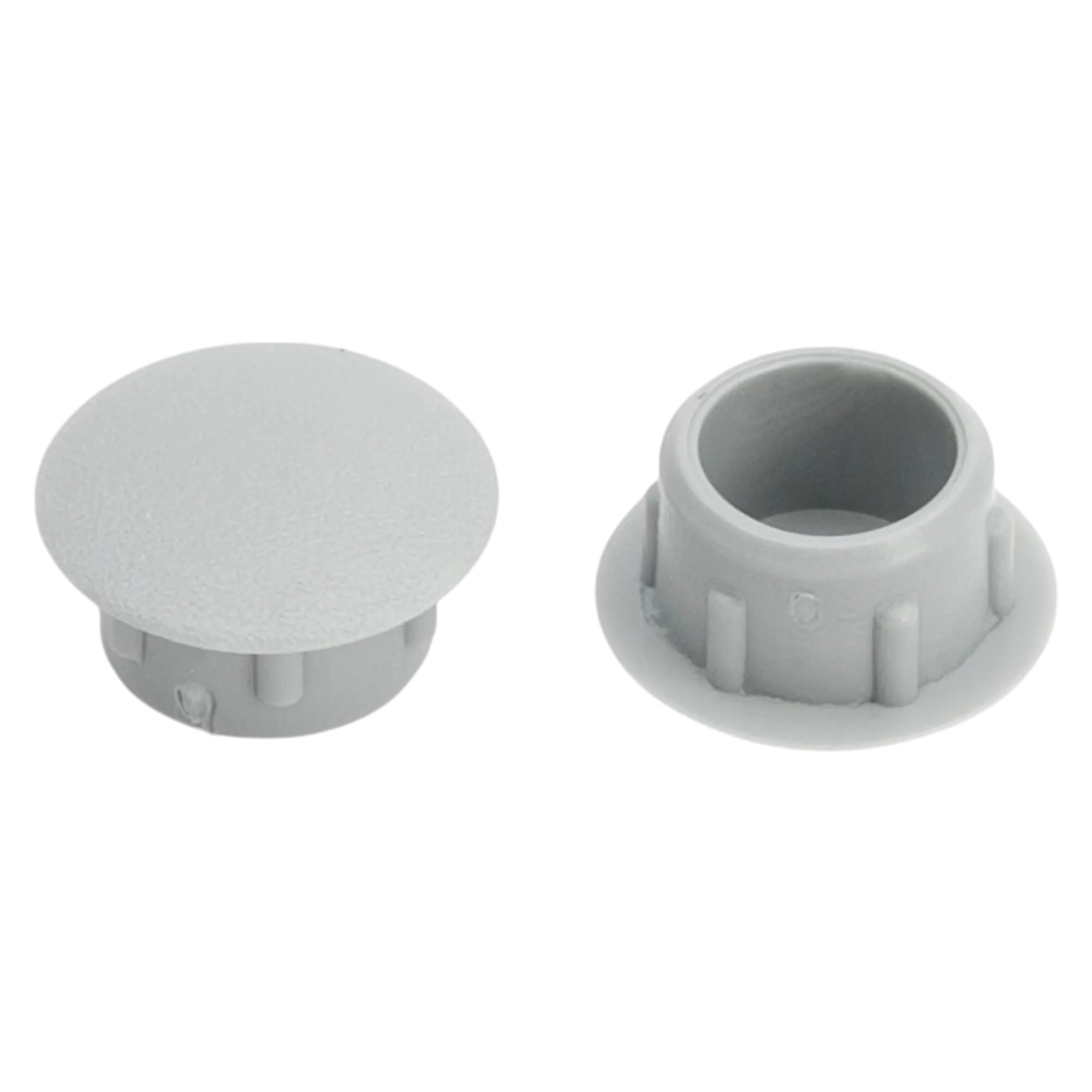 Декоративная заглушка Ø10 мм серый матовый цвет, упаковка 30 шт, мебельный элемент