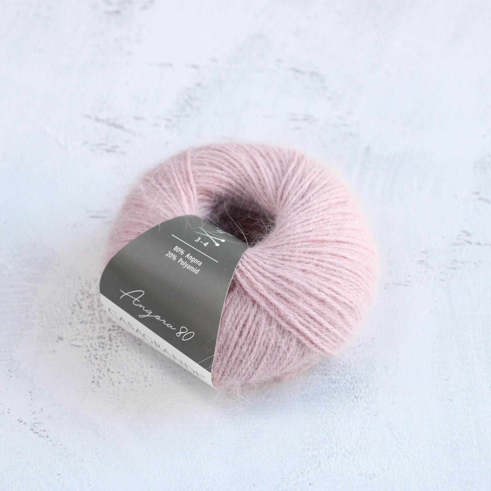 Пряжа для вязания Casagrande Angora 80 (002 Rosa Antic 521 ) 5 мотков по 25 г/112 м