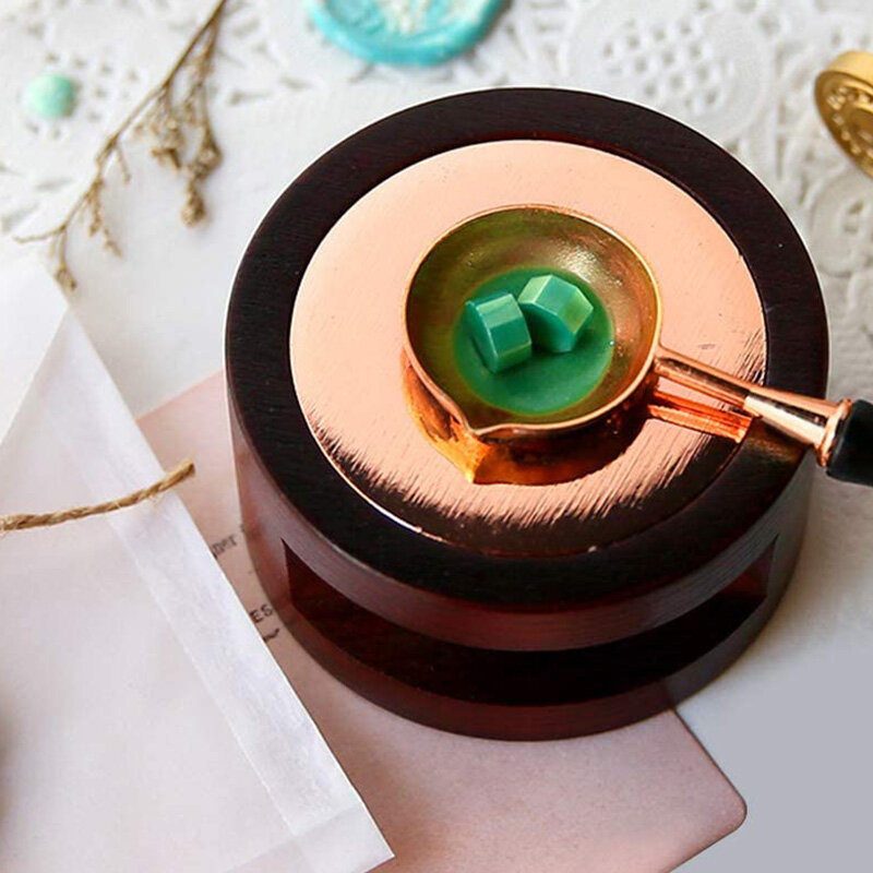 QUANBU 2020 нагреватель для восковых печатей, инструмент для печи для сургуча с твердой деревянной плавильной ложкой для плавления палочек для сургуча или шариков из сургуча