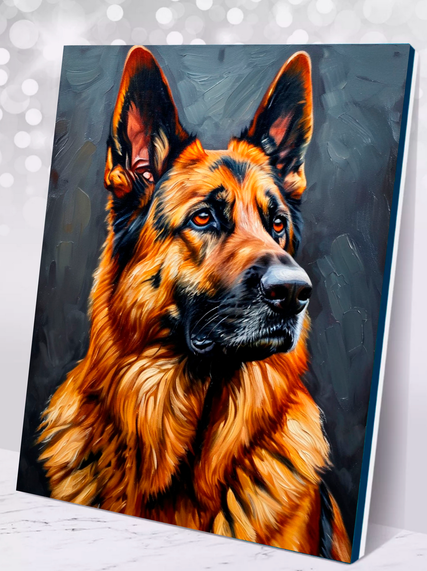 Картина по номерам "Немецкая овчарка" 40х50 см, хлопковый холст на подрамнике, акрил, АртТойс