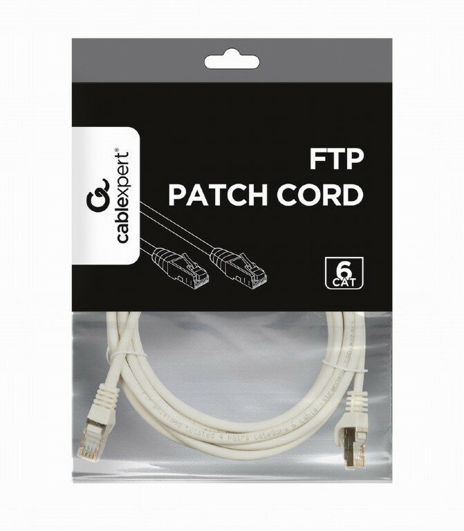 Cablexpert Патч-корд FTP 6 кат. Cablexpert PP6-5M с разъемами RJ-45, серый (5.0м)