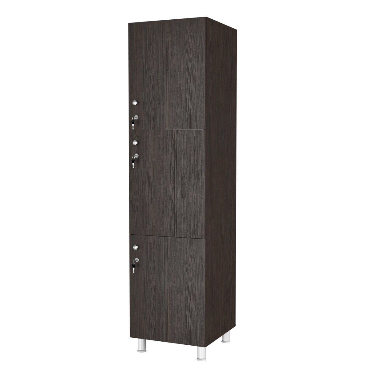 Шкаф для раздевалок стандарт-трио №2, Дуб Венге