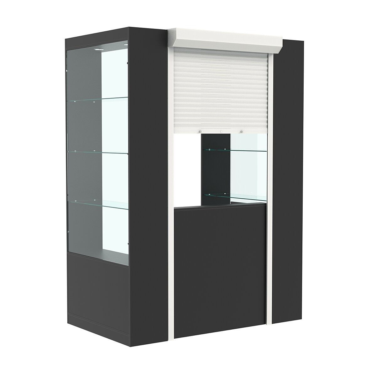 П-образный павильон №3-3П (1,35 кв. м), Черный. Производитель товара - компания ТОБ.