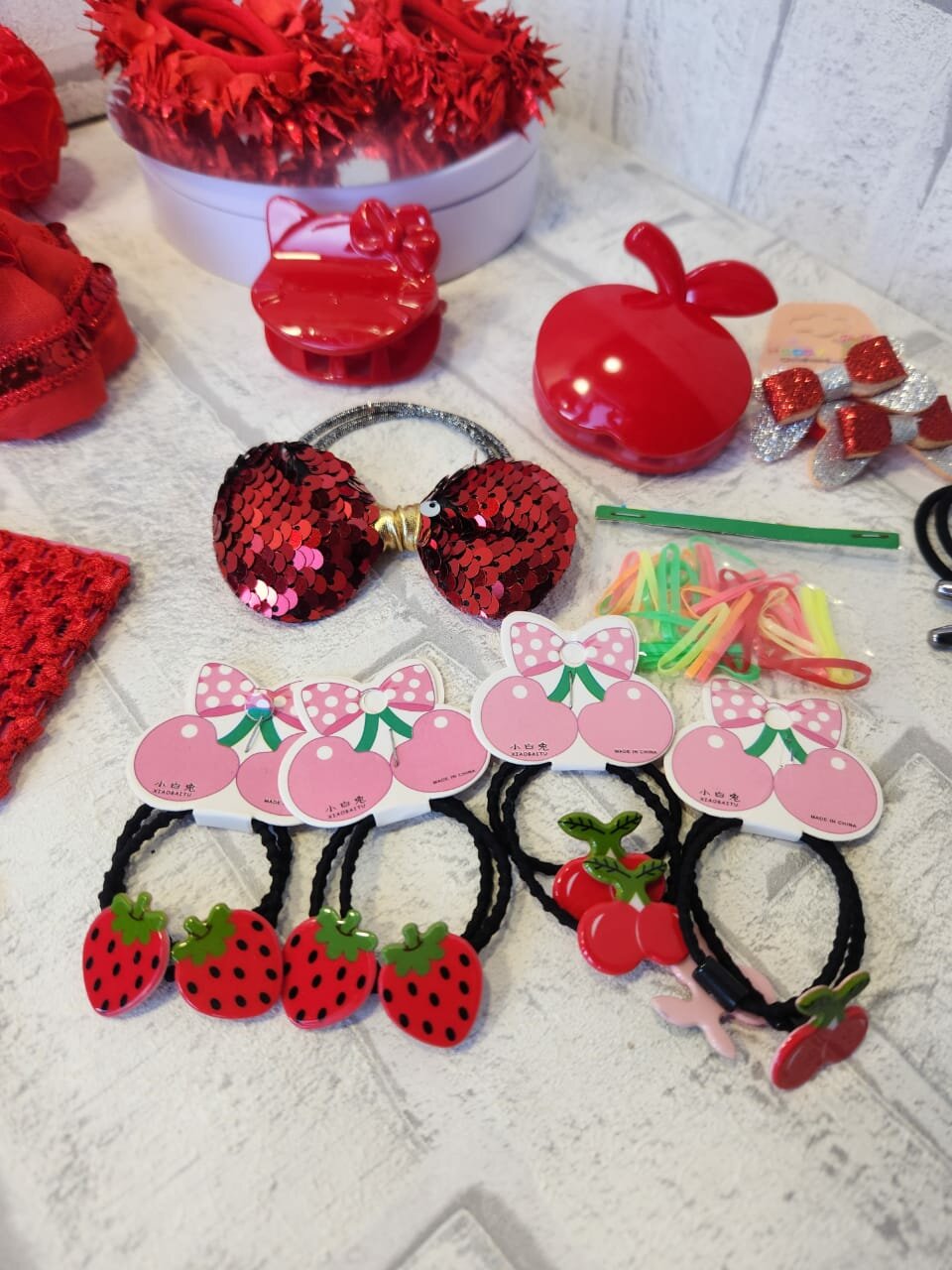 Набор заколок и резинок для девочки "Лето"