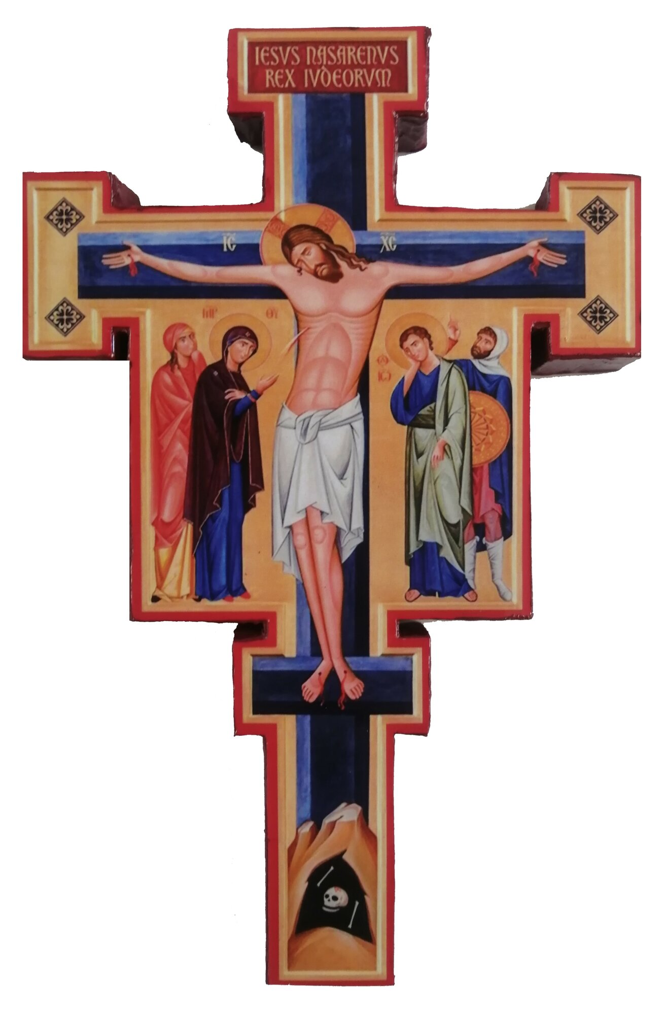 Крест Распятие Христово с Богоматерью и святым Иоанном - православная икона