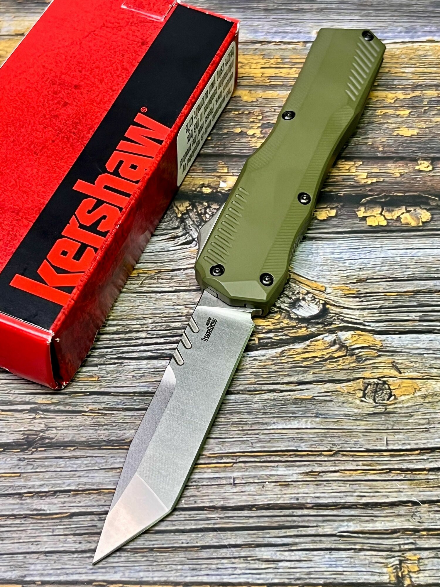 Нож складной Kershaw KS9000TOLSW Livewire, Olive Handle