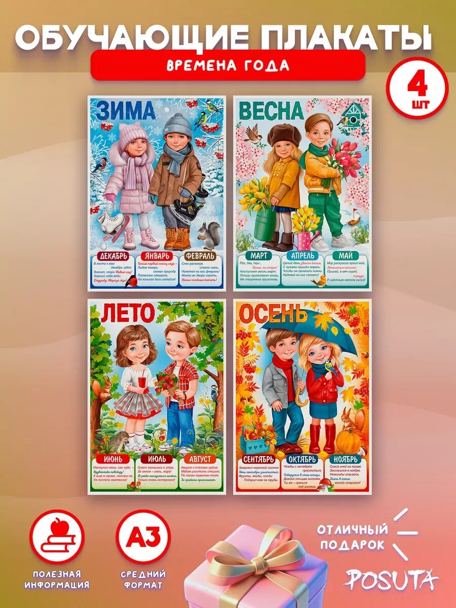 Постеры на стену Времена года