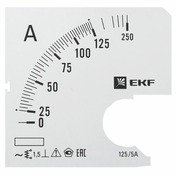 EKF PROxima Шкала сменная для A721 125/5А-1,5, s-a721-125