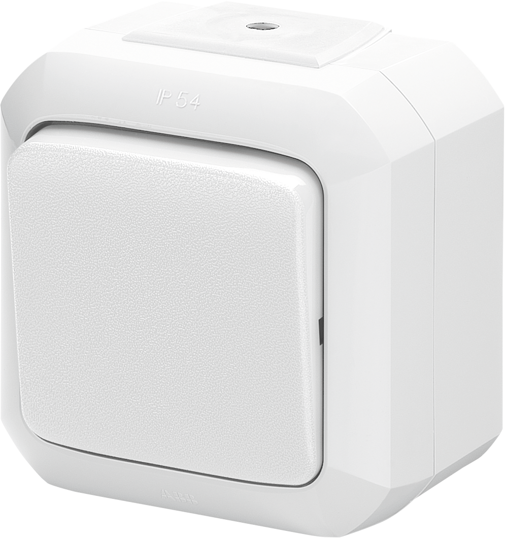 ABB Variant+ Белый Выключатель одноклавишный, IP54, 2CHN580151C4500