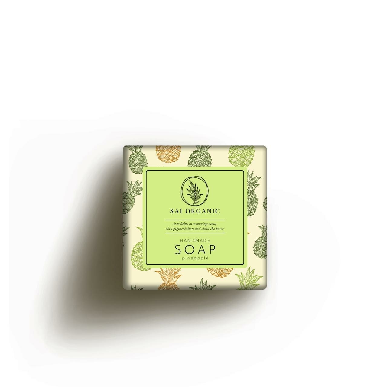 PINEAPPLE Handmade Soap, Sai Organic (ананас мыло ручной работы, Саи Органик), 90 г.