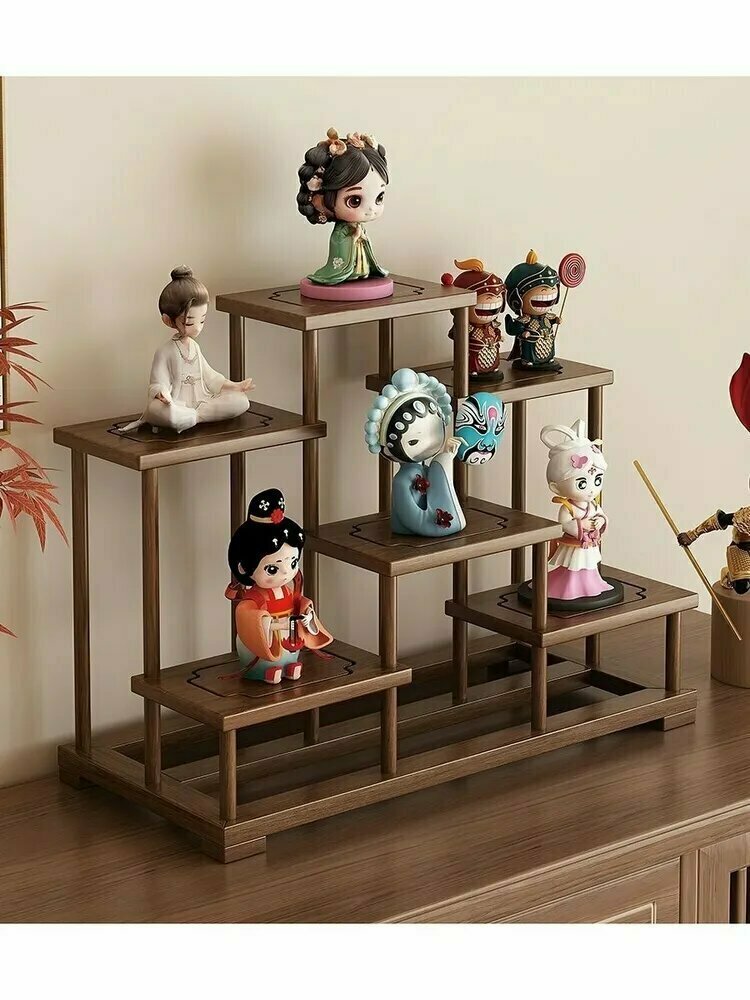 Этажерка, 1 секц, Массив дерева, Цельный спил дерева, 33х1х25 см