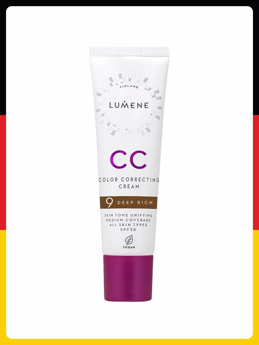 Крем-корректор цвета Lumene CC SPF20 CC Cream, 30 мл 9 Deep Rich