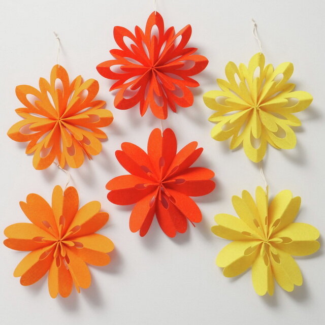 Набор подвесных украшений Autumn Flowers 20 см, 6 шт, Boltze, 2056778-набор