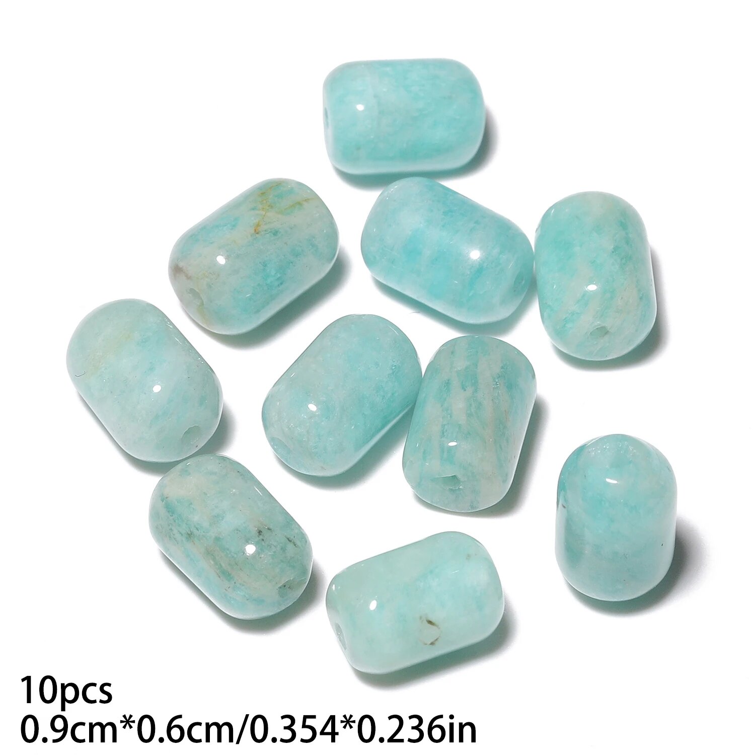 10 шт. бусины-бочонки из азурита, 0.9cm*0.6cm*0.236in