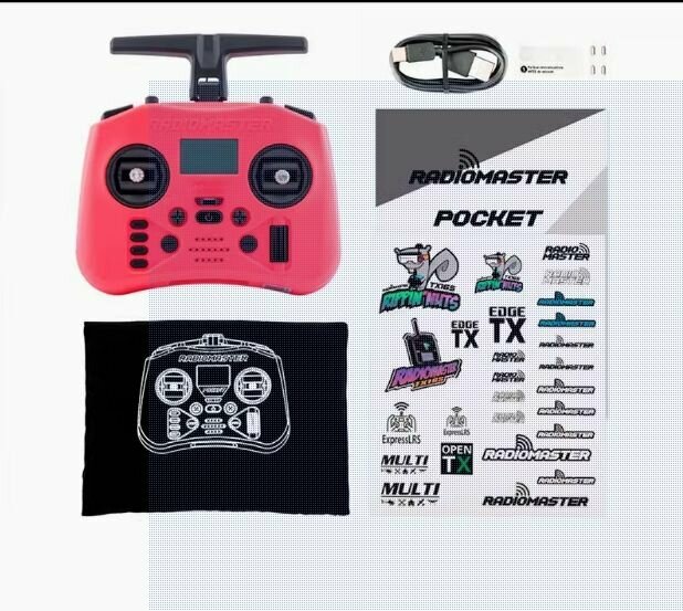 Радиомастер Radio Master Pocket Crush Radio Controller Transmitter 2.4G 16 CH, складная антенна ELRS FCC для радиоуправляемого устройства
