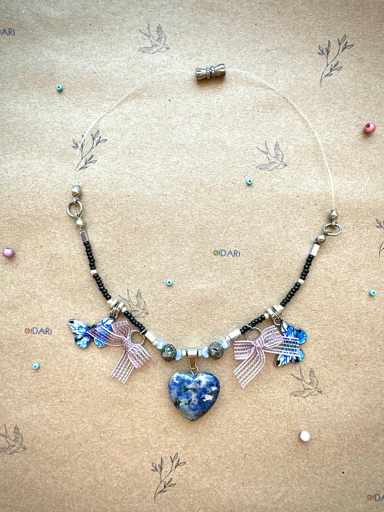 Чокер, стекло, металл