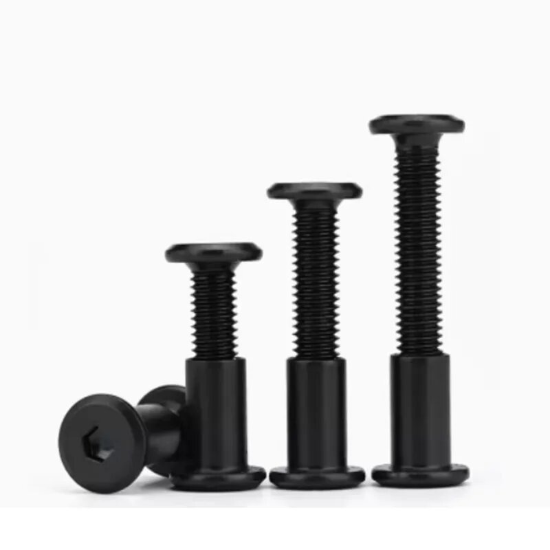 Мебельные винты ZFhong М4-М8 с гайкой 5-10 комплектов M4x10 With nut 10pc, steel with black