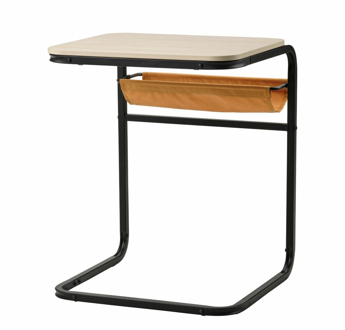 OLSEROD Придиваннный столик, антрацит/под березу темно-желтый, 53 х 50 см