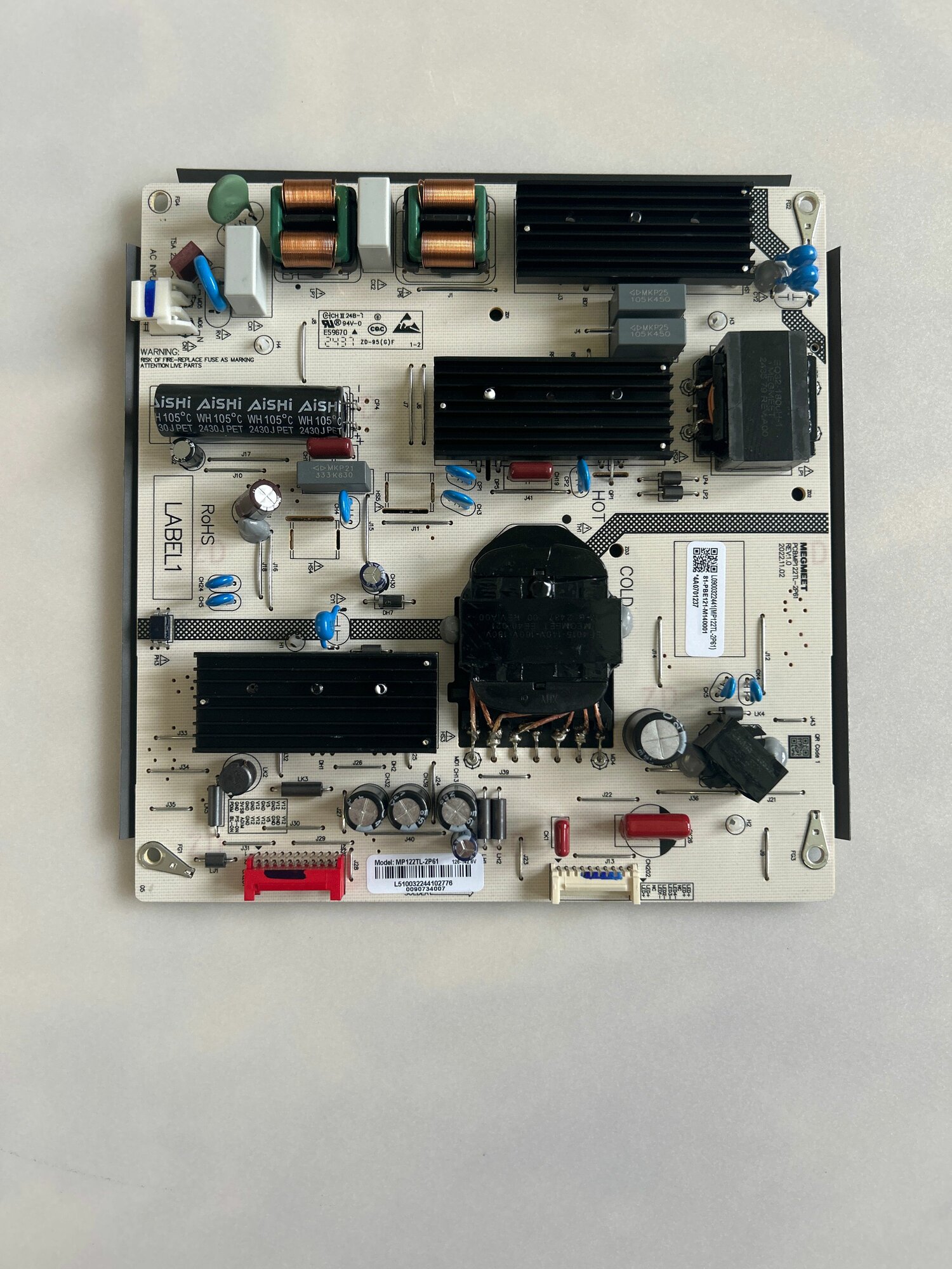 Блок питания (MP122TL-ZP61), для ТВ Haier 50SmartTVS4