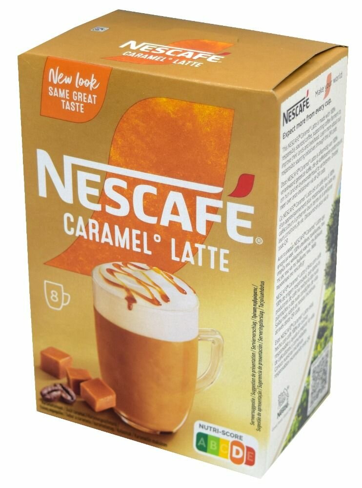 Кофе растворимый Nescafe Caramel Latte, 8 стиков х 17 г