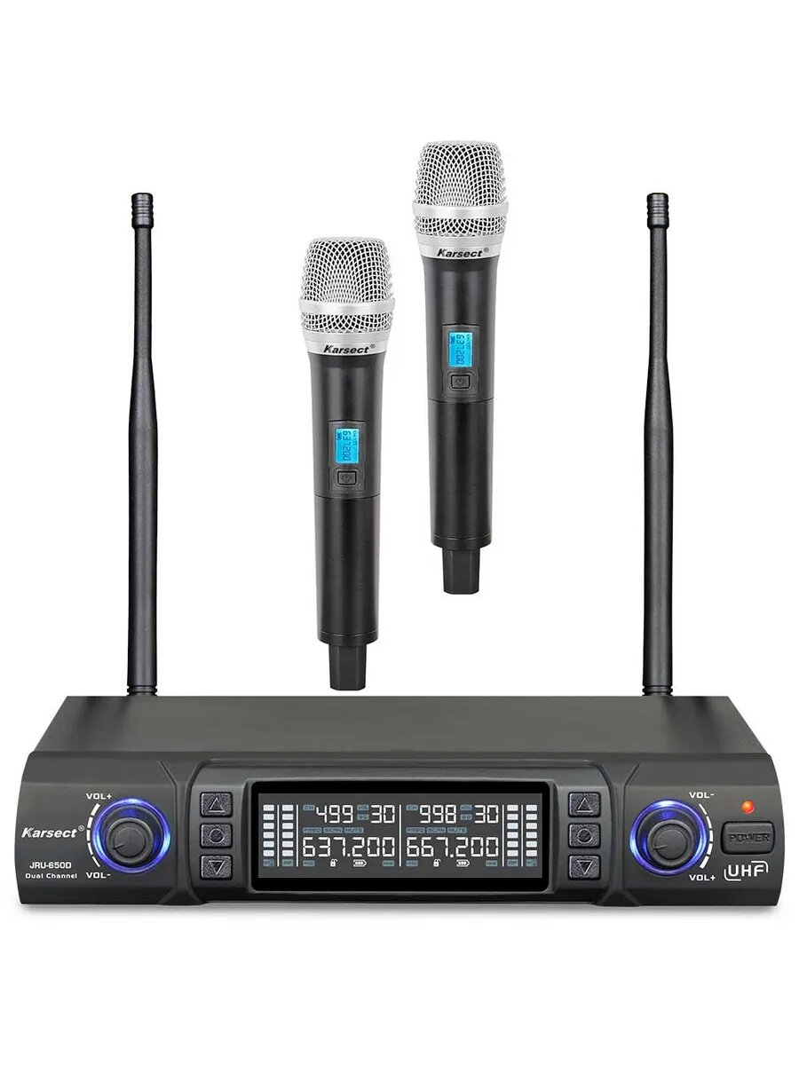 Радиосистема UHF PLL с двумя ручными микрофонами