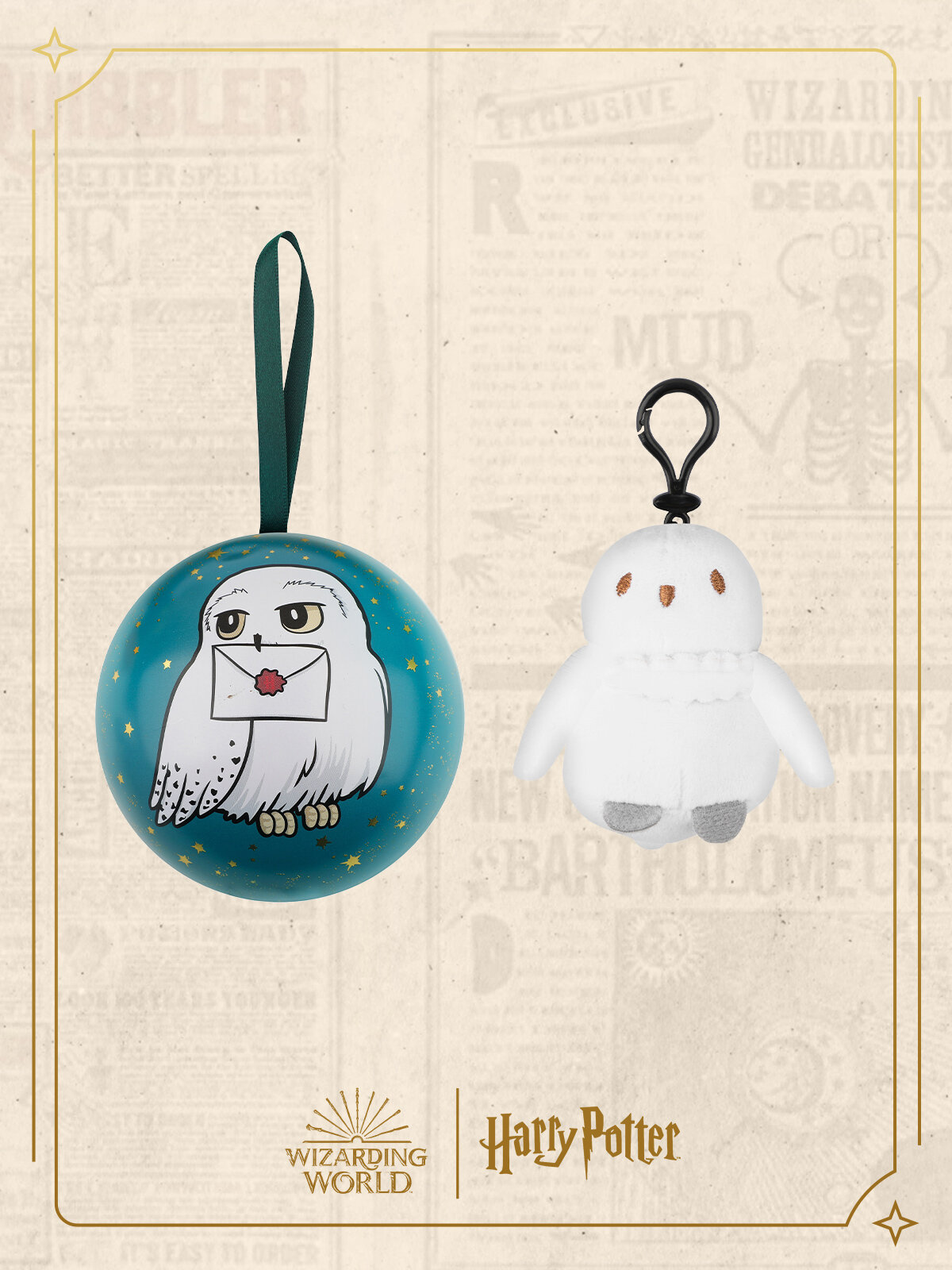 Новогодний подарок Cinereplicas: Гарри Поттер Сова Букля (шар с брелоком)