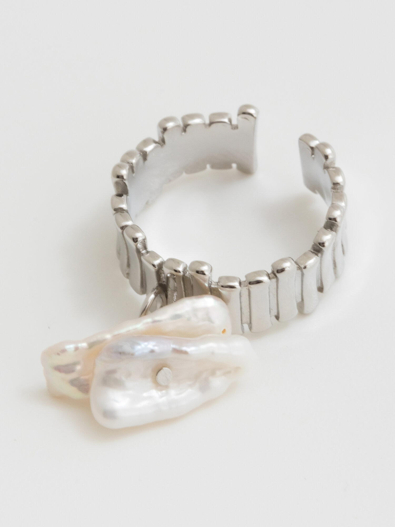 Кольцо-кулон, жемчуг культивированный, жемчуг пресноводный культивированный