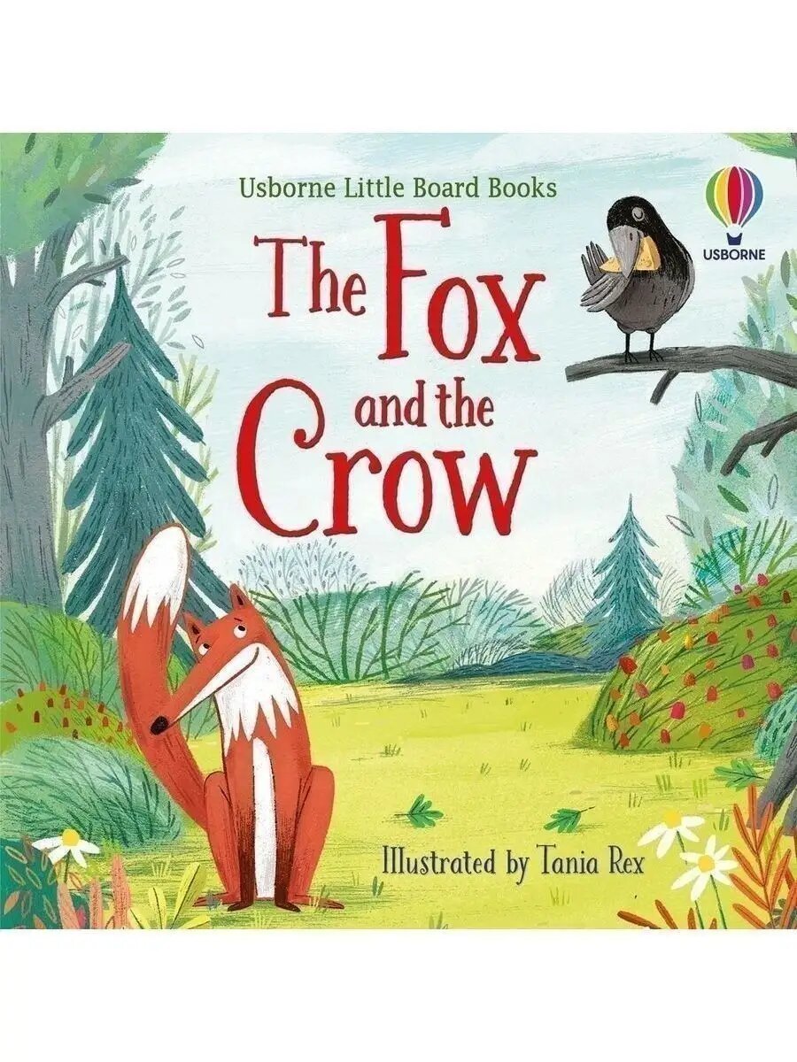 Usborne Little Board Books The Fox and the Crow | книги для малышей