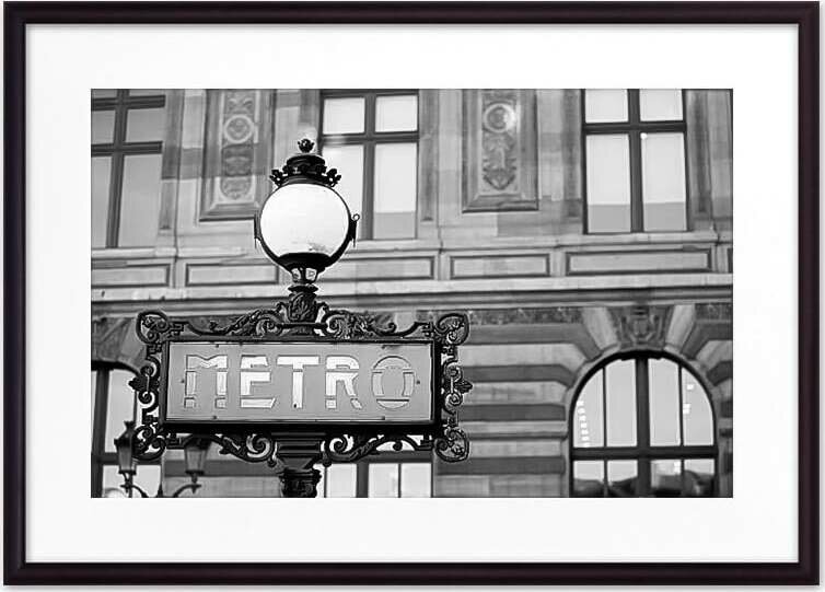 Постер в рамке Метро Париж, 40х60 см