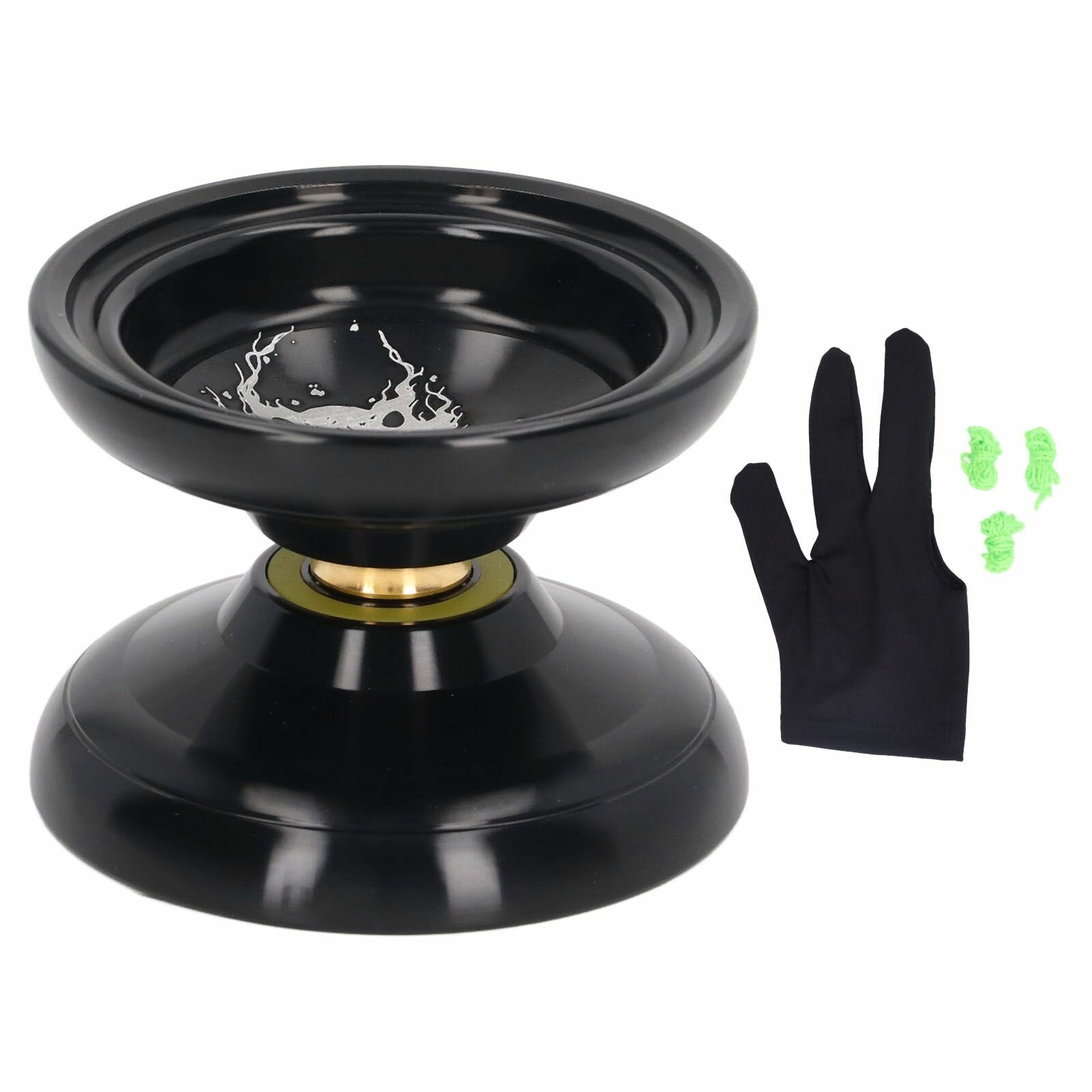 Йо-йо черный с 3 струнами и перчаткой