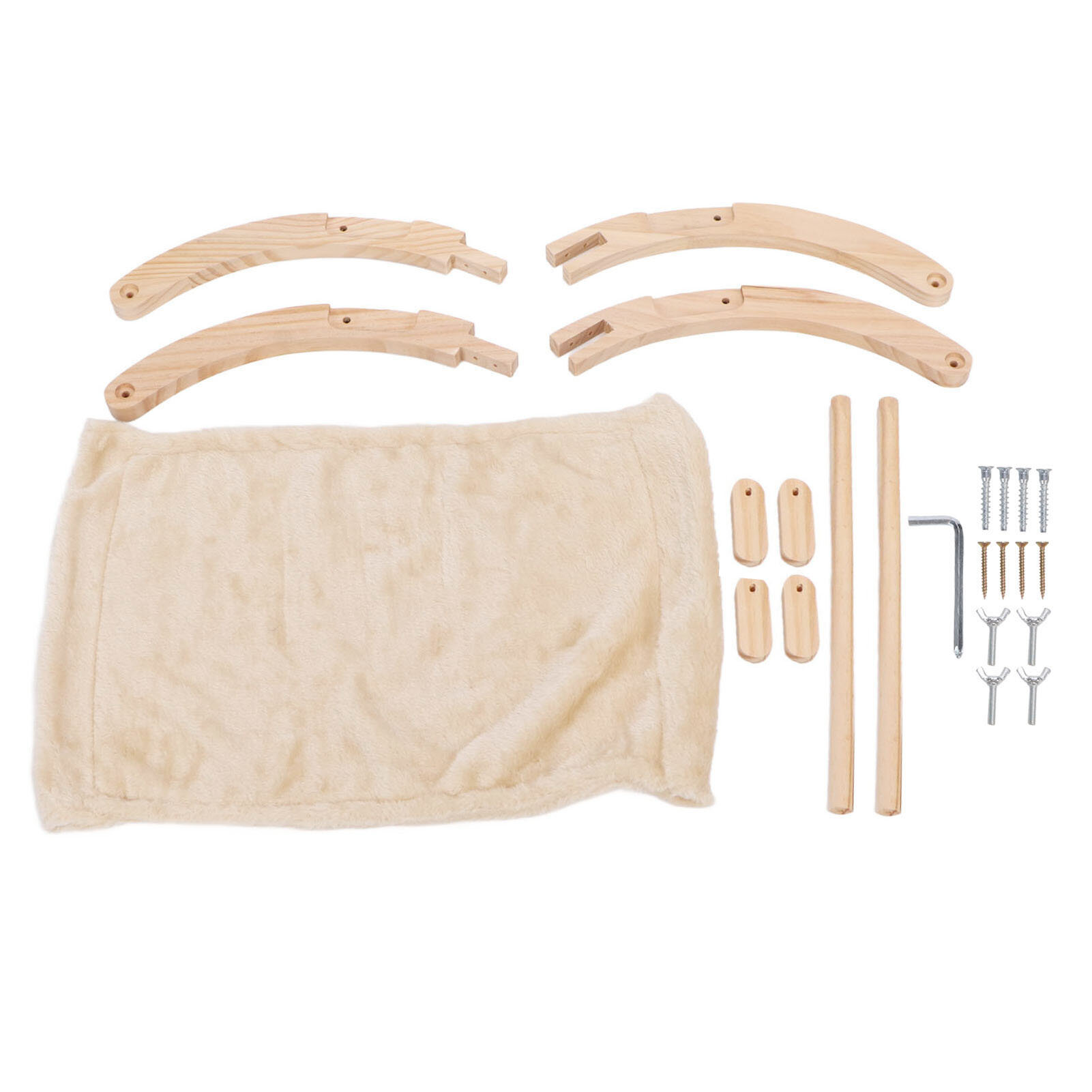 Деревянный гамак для кошек, складной, съемный, дышащий, с противоскользящим покрытием, приподнятый, всесезонный, для кошек и щенков.