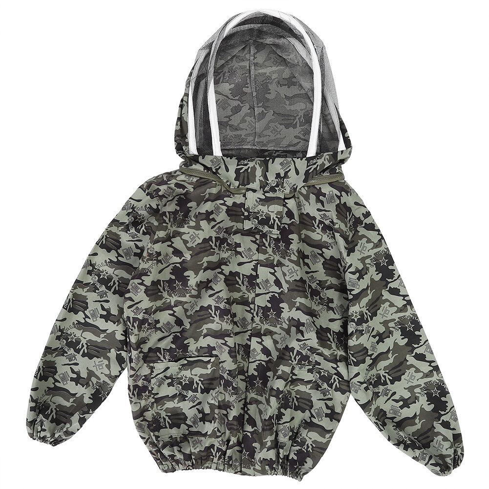 Складная куртка-вуаль для пчеловодства с двойной молнией