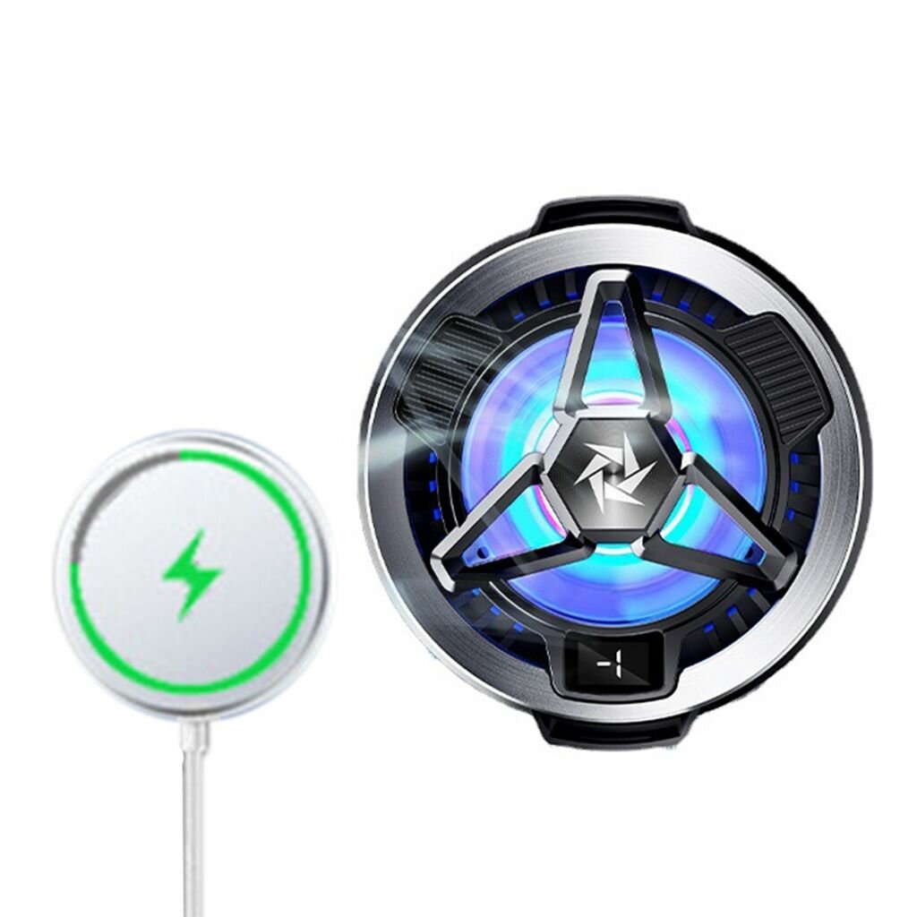 Беспроводная магнитная зарядка мобильного телефона, охлаждающий радиатор заднего зажима-беспроводная