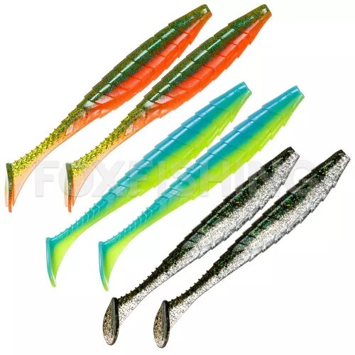 Силиконовая приманка Frapp Geko 4 10,2см. 6шт. вес: 7гр. #mix4 (#PAL03, #PAL11, #24)