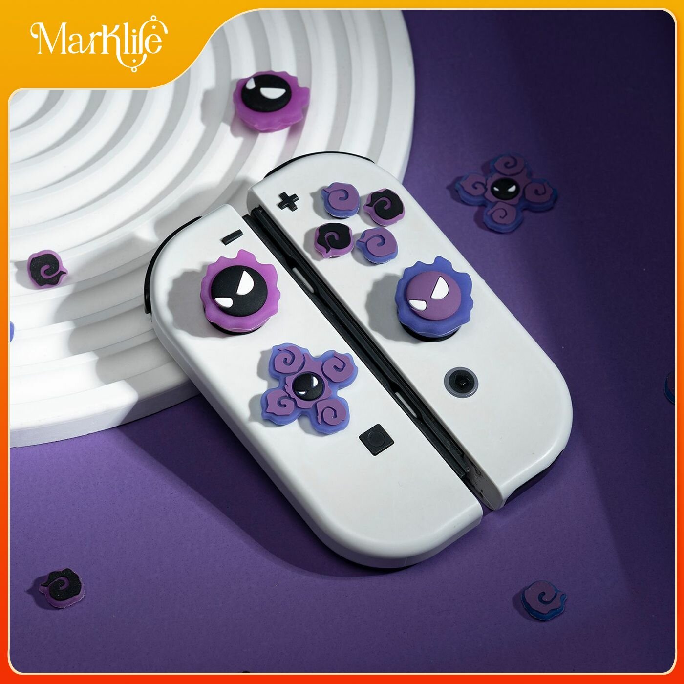 Силиконовые накладки на аналоговые стики для джойстика Nintendo Switch, Oled 7 шт(Антискользящие насадки / Thumb Grips / на геймпад контроллер Нинтендо Свитч)