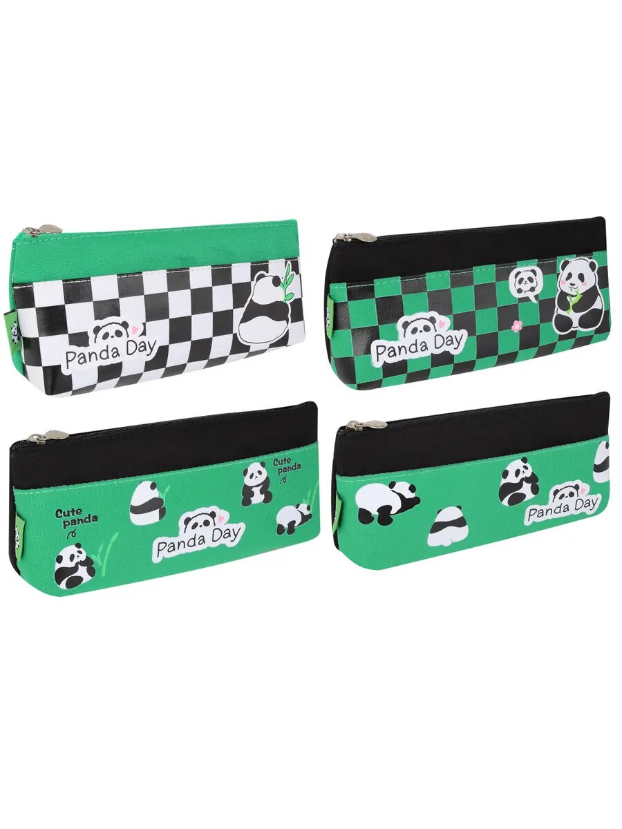 Пенал Brigfut Panda Day, 1 отделение, на молнии, 21x9x5 см, 1 шт