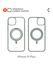 Чехол COMMO Hoop, для Apple iPhone 15 Plus, с держателем-кольцом, Серо-зелёный