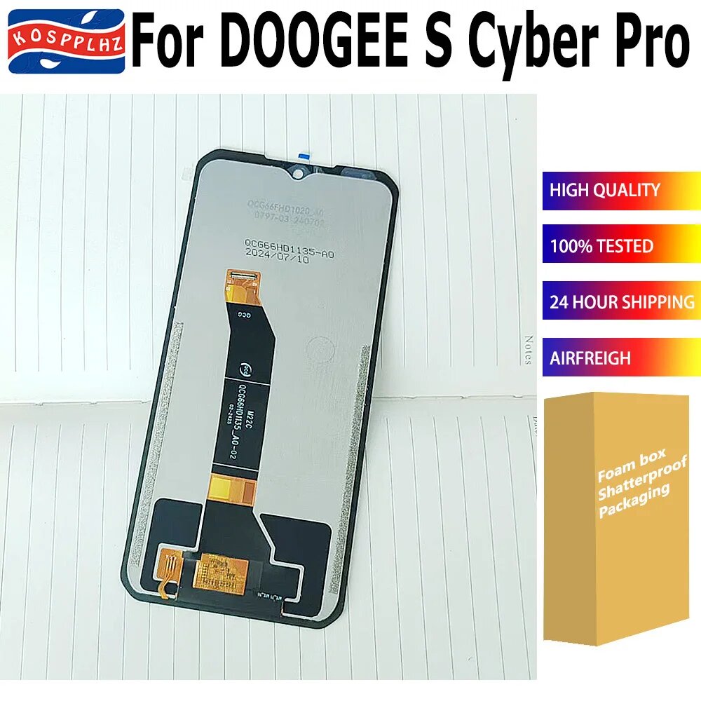 QCG66HD1135 Экран для DOOGEE S Cyber ЖК-дисплей 100% протестированная работа Android 14 для DOOGEE S Punk LCD QCGS658BRF0037G ЖК-экран Code QCGS658BRF0037G