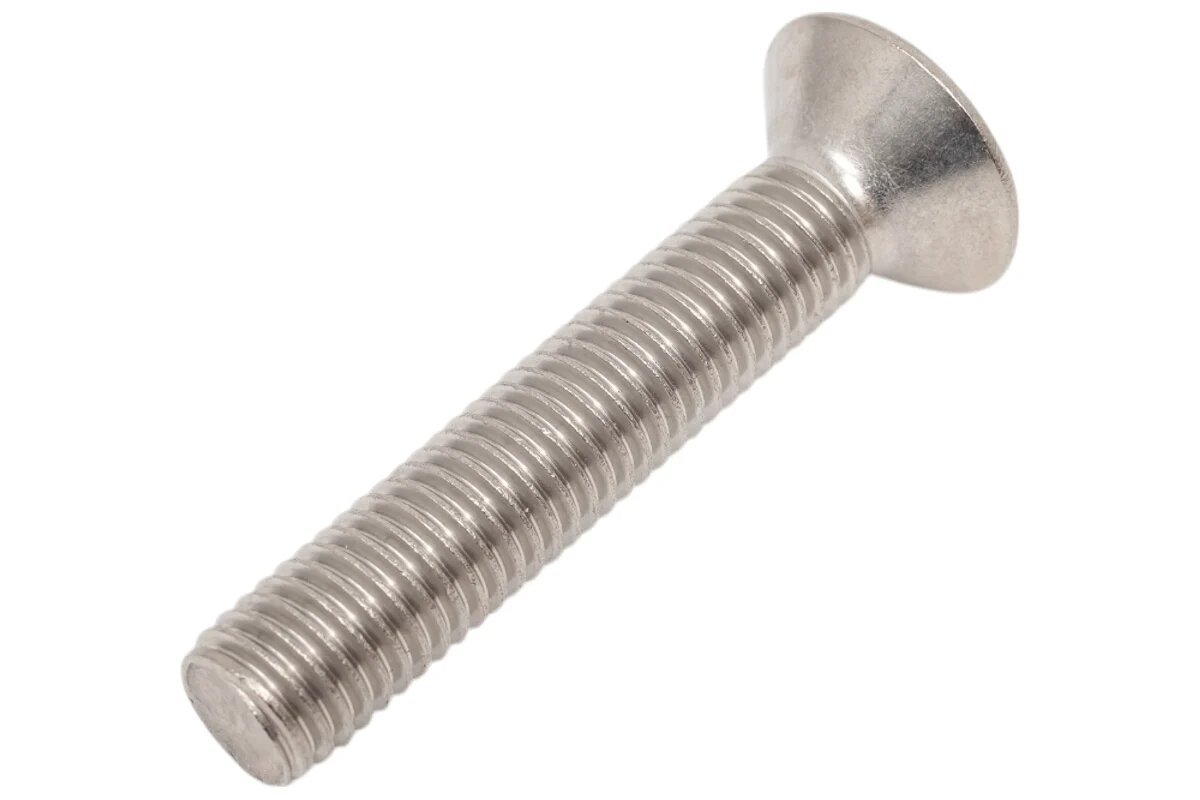 Винт Море-Метизов DIN 7991 A2, метрическая резьба M12x65 мм, набор 10 шт, точная обработка