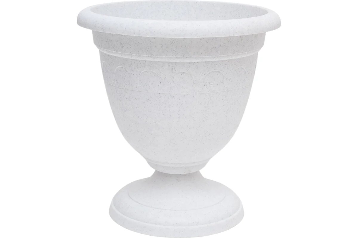 Martika Колывань высокий вазон из мрамора С134М, 3 л, диаметр 22 см для интерьера