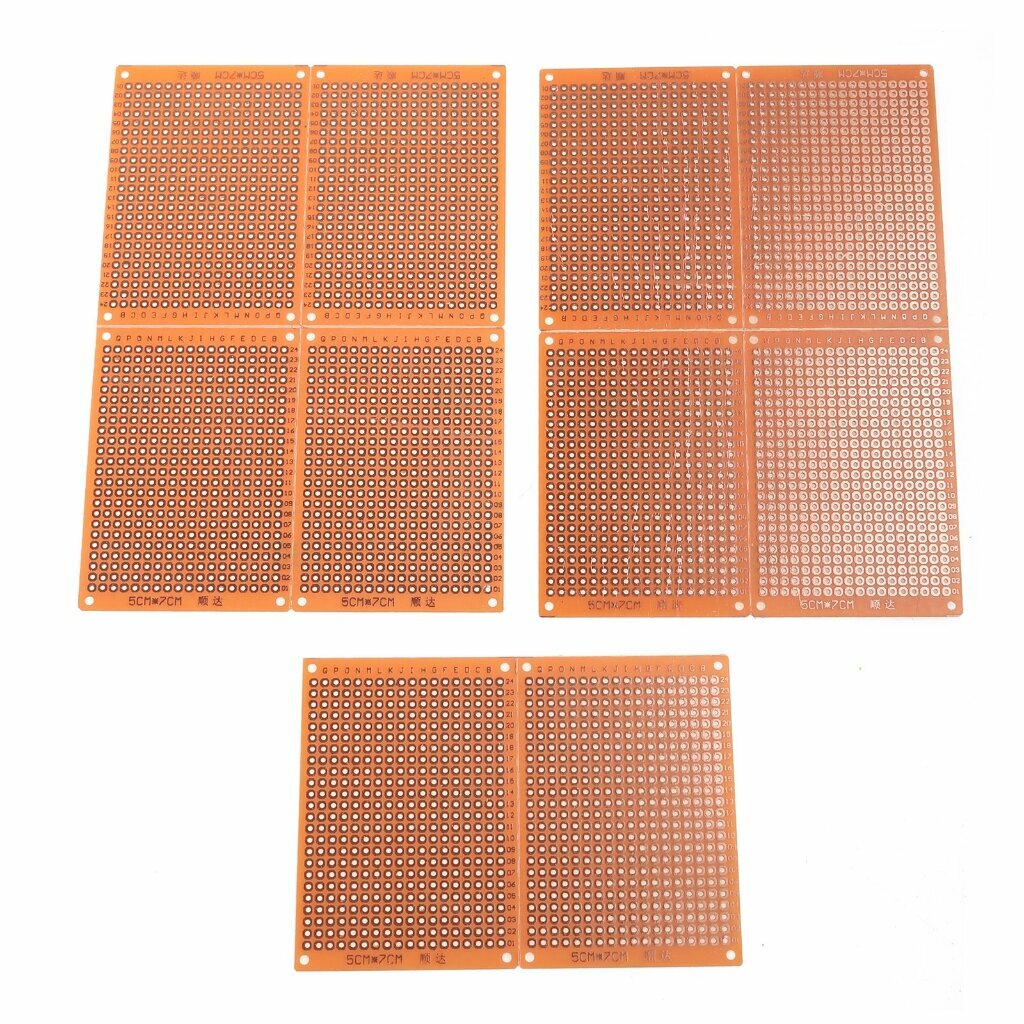 10 шт, универсальная доска из бакелита 5*7 см с шагом 2,54 мм